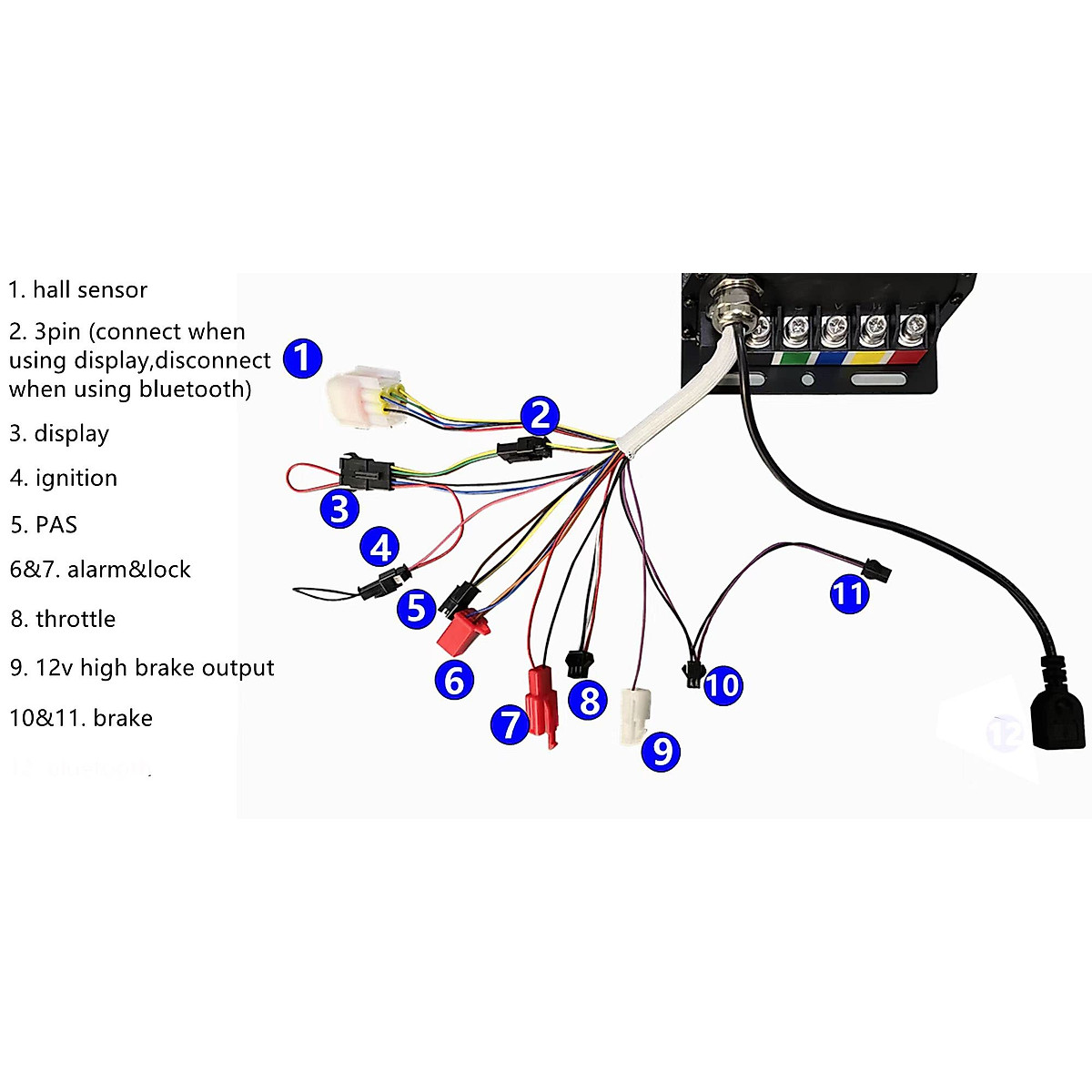 NBPOWER TFT Display 48V-72v 80A 3000w Electric Bike Controller sine Wave System V2 sabovton Controller,Color Display Sets