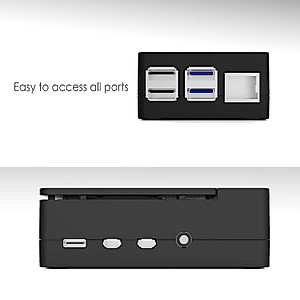 [20W 5V 4A] Raspberry Pi 4 Case, with iUniker 20W 5V 4A USB C Raspberry Pi 4 Power Supply with Switch Heatsink 40mm Cooling Fan for Pi 4 4 8gb/4gb/2gb