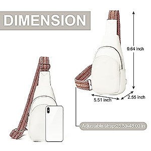 CLUCI Small Sling Bag for Women,Vegan Leather Crossbody Bags for Women,Fanny Packs with Guitar Strap