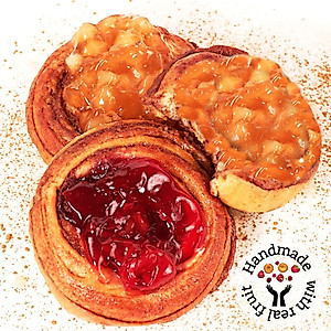 Fruit Danish Pastries | Christmas Holiday Corporate Food Gifts in Gift box |12 Individually Wrapped ASSORTED Fruit Filled Cinnamon Buns | Halloween, Thanksgiving-Stern’s Bakery