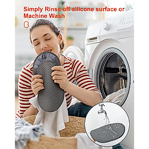 Pot Holders for Kitchen Heat Resistant, Silicone Pot Holders Set of 2 Hot Pads Pot Holders with Pocket Machine Washable for Cooking Baking, 9.8"x7.6"