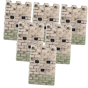 jojofuny 40 pcs Figurines Resin Garden Small City Model Square Wall Tank Plant Fish Mini Ornament Fairy Hideaway Aquarium Pot Great Bonsai Statue Miniature Decoration Antique Decor