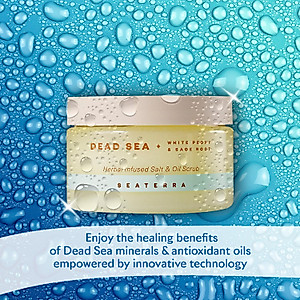 SEATERRA Body Scrub - Exfoliating Body Scrub Enriched with Dead Sea Salt and Antioxidant Oils, Natural Ingredients, Vegan friendly, 400 gr. / 14 oz.
