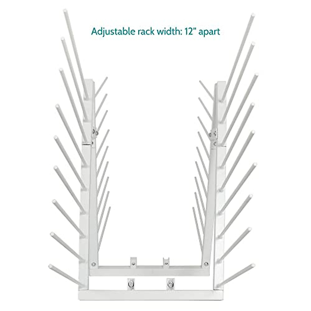 OFFICEROO Art Drying Rack Canvas Storage - 18 Shelves Ladder Rack, Foldable, Adjustable Width