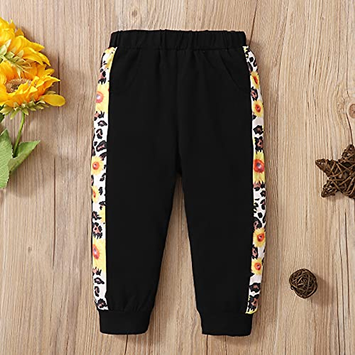 SOBOWO Toddler Baby Girl Clothes Mama's Mini Floral Hoodie Top Floral Long Pants 2Pcs Fall Winter Outfits (Mama's Mini Black, 18-24 Months)