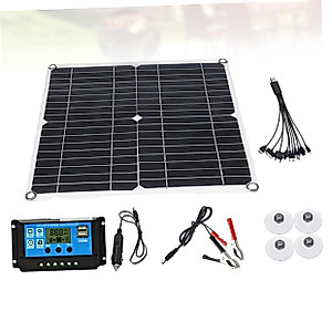 Hemobllo 3 Sets Solar Panel Monocrystalline Rechargable Batteries Alligator Clip Adapter Car Batteries Outdoor Solar Charger Solar Power Bank USB Chargers V5 Battery Mobile Power