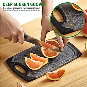 Pak Cutting Boards Set, Chopping Board, Plastic Cutting Boards for Kitchen Dishwasher Safe BPA Free, Large Cutting Board, Cutting Boards for Kitchen, Meat Cutting Board, Slip Resistant, Juice Grooves