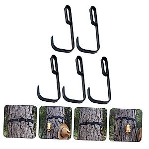 Cabilock 10 Pcs Hook up Camping Lanyard Hook Tree Stands Hanging Hooks Pan Pot Hook Climbing Tree Stands Hangers Heavy Duty Hooks Tree Stand Multi Hook Tree Saddle to Climb Metal Gear Rack