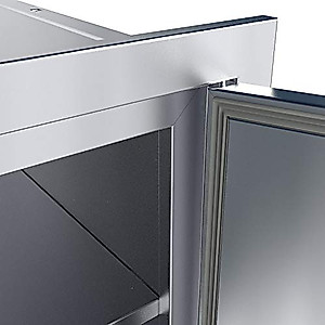 SUNSTONE BA-DSH30 Beveled Frame 30-Inch Stainless Steel Weather Sealed Dry Storage Pantry