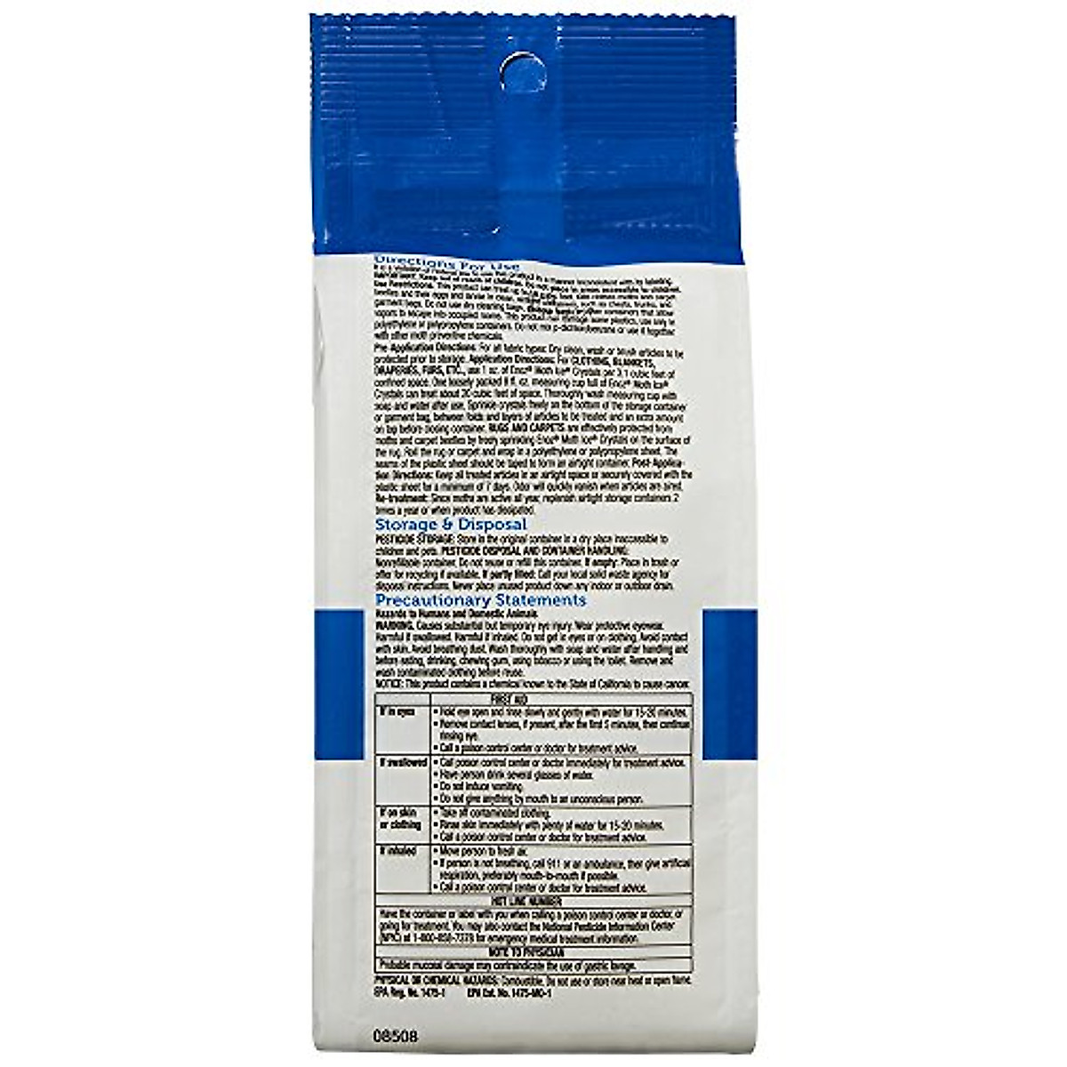 Enoz Moth Ice Crystals, Kills Clothes Moths and Carpet Beetles, No Clinging Odor, 16 Oz (Pack of 2)