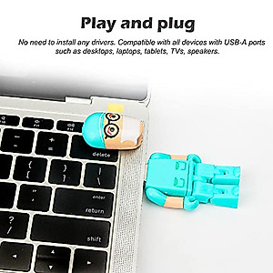 USB Flash Drive 64GB Cartoon Doctor Model USB Drive Thumb Drives USB 2.0 Memory Stick for External Data Storage, Green