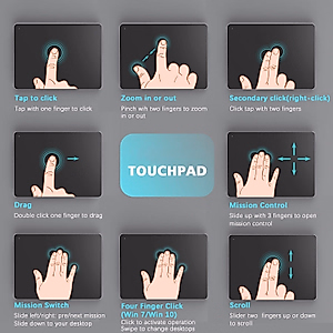 VssoPlor Trackpad, High Precision Touchpad for PC, Ultra Slim Portable Aluminum USB Wired Trackpad Mouse with Multi-Touch Navigation for Windows 7/10 Laptop Notebook Desktop Computer