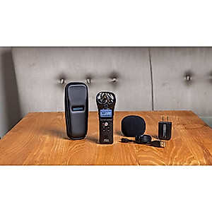 Zoom H1n Audio Recorder Value Bundle with 4x AAA Batteries, SanDisk 32GB microSD Card, Recorder Case, Zoom Accessories and StreamEye Polishing Cloth