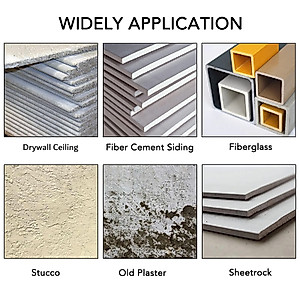 HLOFIZI 6-1/8 Inch Carbide Grit Hole Saw for 6 Inch Recessed Lights, Cutting Through Stucco, Ceiling Old Plaster, Drywall, Cement Board with 1-1/2" Depth, Up to 3X Longer Life