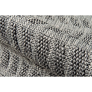 Novogratz by Momeni Villa Collection Emilia Indoor/Outdoor Area Rug, 2'0" x 3'0", Grey, Model:VILLAVI-05GRY2030