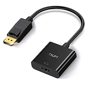 TSUPY 𝐃𝐢𝐬𝐩𝐥𝐚𝐲𝐏𝐨𝐫𝐭 to HDMI Adapter Converter 4K UHD, DP (Source) to HDMI (Monitor) Cable Gold Plated Converter Displaylink Cord Compatible for PC, Projector, HDTV and More Display Devices