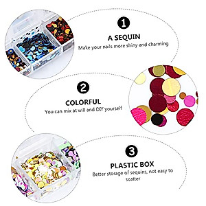 FOMIYES Acrylic Nail Set Bling Decor Kit De Manicura Glitter Flakes Nail Art Sequins Nail Shining Pieces Nail Art Accessory Nail Decoration Nail Flakes Confetti Nail Polish Decorate Flash