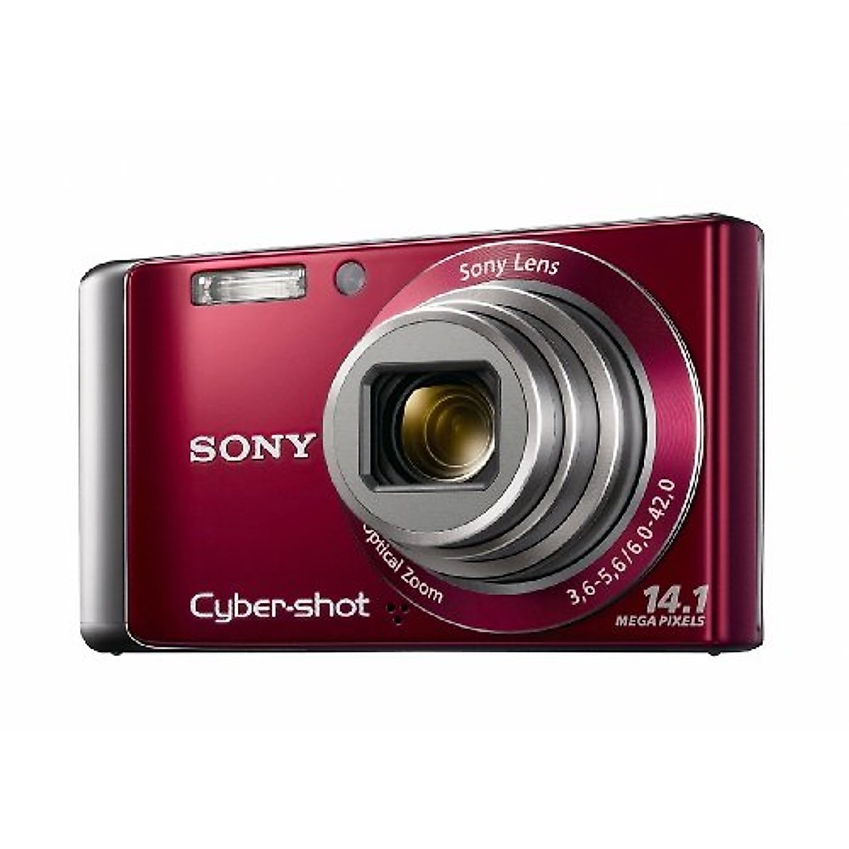 Sony DSC-W370 14.1MP Digital Camera with 7x Wide Angle Zoom with Optical Steady Shot Image Stabilization and 3.0 inch LCD (Red)