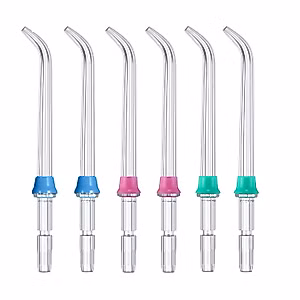 Replacement Classic Jet Tips Compatible with Waterpik Water Flossers and Other Brand Oral Irrigators, Flosser Refill Replacement Heads, Classic Jet Nozzle Accessories (6-Pack)