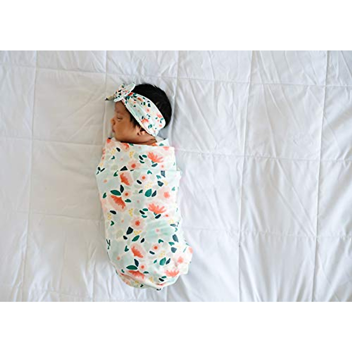 Copper Pearl Large Premium Knit Baby Swaddle Receiving Blanket Leilani