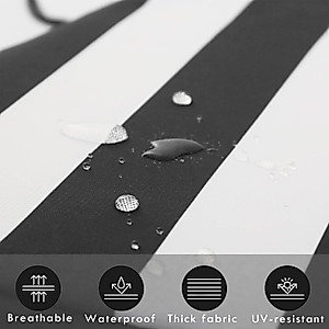 idee-home Outdoor Chair Cushions Set, Thick Outdoor Seat Cushion Waterproof Patio Furniture with Ties, Dining Indoor Chair Pads