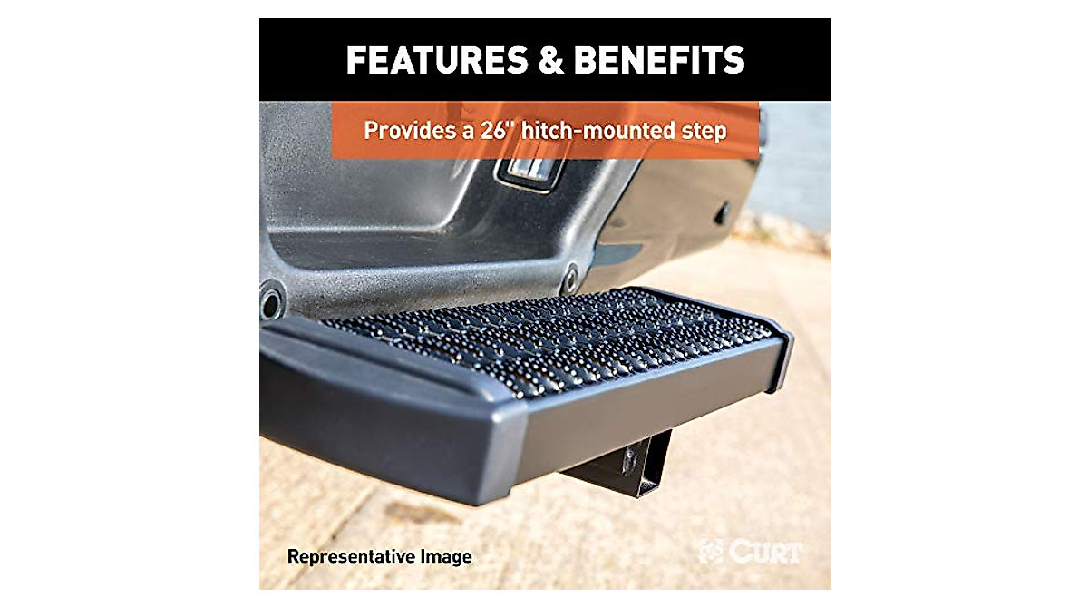 CURT Grip Step - 26-Inch Hitch Step for Easy Access