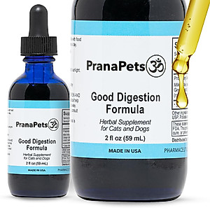 Prana Pets Good Digestion Formula Digestive Aid for Dogs & Cats | Naturally Promotes Healthy Digestion in Pets | Herbal Formula Safely Helps to Soothe Stomach & Digestive Tract Inflammation
