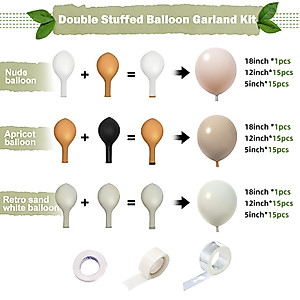 Double Stuffed Neutral Beige And White Sand Balloons Garland Blush Ivory Apricot Balloons Cream White Sand Balloons Arch Kit For Baby Shower Gender Reveal Birthday Boho Party Decorations