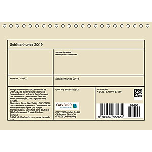 Schlittenhunde 2019 (Tischkalender 2019 DIN A5 quer): Der Kalender ist im kunstvollen Aquarell-Stil gehalten, so dass jedes einzelne Bild einem kleinen Kunstwerk gleicht. (Monatskalender, 14 Seiten )