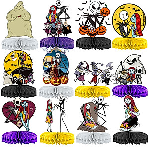 12Pcs Nightmare Before Christmas Centerpieces Nightmare Before Christmas Decorations Nightmare Before Christmas Birthday Decorations for Halloween Nightmare Before Christmas Decor
