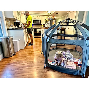 Barton Moore Pop Up Baby Play Pen: Large Portable Play Yard for Babies and Toddlers, Ideal for The Beach, Camping, RV Indoor and Outdoor Use, Compact, Lightweight and Packable for Travel.
