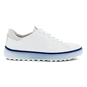 ECCO Men's Golf Tray Hydromax Water Resistant Shoe, White/Blue Depths, 9-9.5