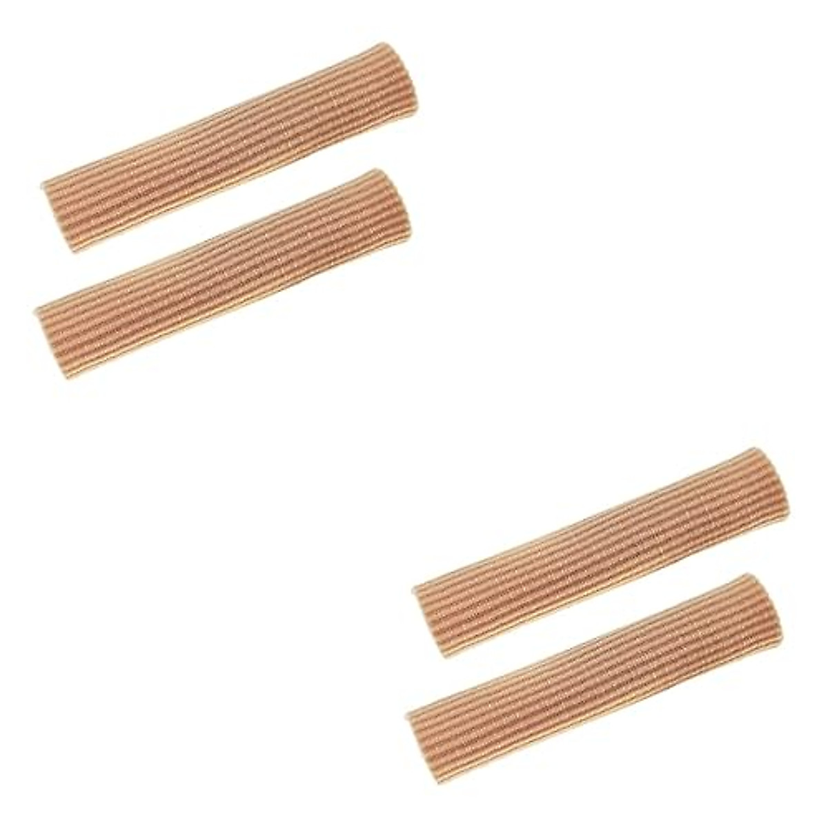 LALAFINA 4 pcs gel finger toe cover thumb splint thumb spica splint elastic wrap bandages toe protectors gel pad protectors finger splint gel lined toe tubes ribbed finger sleeve elasticity