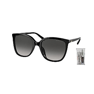 Michael Kors MK2137U 30058G 57MM Black/Dark Grey Gradient Square Sunglasses for Women+ BUNDLE With Designer iWear Eyewear Kit