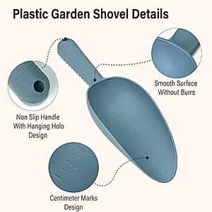 MONDWARE Three Training Plastic Hexagonal Bonsai Pot and Trays + Plastic Shovel and 12 T-Shaped Markers