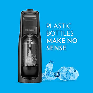 SodaStream Fountain Jet Sparkling Water Maker, Bundle with bubly drops, Black