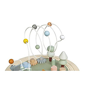 Janod J04402 Sweet Cocoon Wooden Activity Multi-Play Table Toddlers – Fine Motor Development – Non-Slip Feet – Water Painted and FSC Certified – Suitable for Age 1 Year and Above