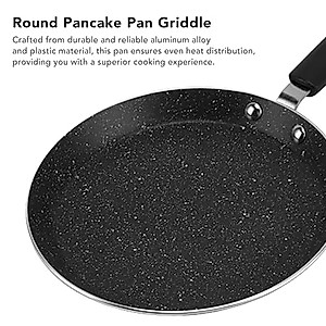 Crepe Pancake Pan,Flat Frying Pan,Tortilla Pan,Nonstick Round Shape,Aluminum Alloy Portable Griddle Pancake Maker Pan (6in)