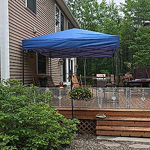 PHI VILLA Outdoor Pop up Canopy 10'x10' Tent Camping Sun Shelter-Series Party Tent, 100 Sq. Ft of Shade (Blue)