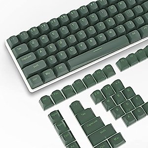 117 Key Custom PBT Keycap Set Double Shot OEM Profile for 61/68/87/98/100/104Key Compact TKL 60% or Full Size Cherry MX Gateron Kailh Outemu Cross Type Switch US Layout Mechanical Keyboard DIY(Green)