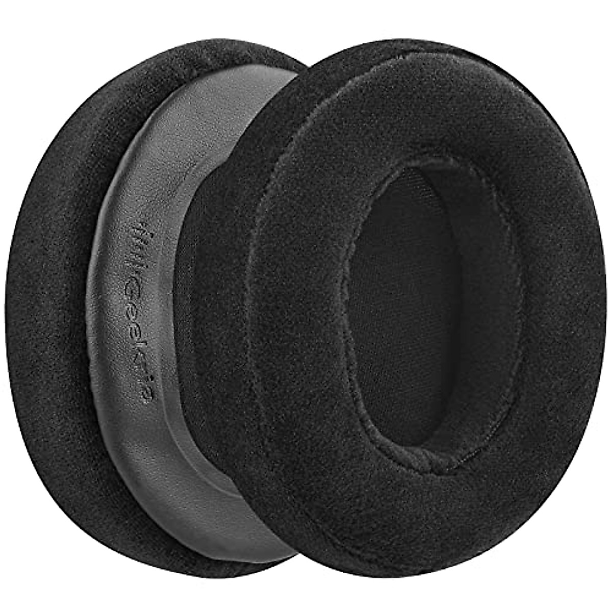 Geekria Comfort Velour Replacement Ear Pads for Audio-Technica ATH-M50X, ATH-M50xBT2, ATH-M40X, ATH-M30X, ATH-M20X, ATH-M10, Headphones Ear Cushions, Headset Earpads, Ear Cups Repair Parts (Black)