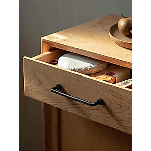 JIASENBAO Black Cabinet Bar Pulls 5" Hole Center 5 Pack Classic Modern Matte Drawer Handles Kitchen Cupboard Bathroom Dresser Cabinet Hardware