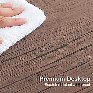 VECELO Corner Desk 66" with CPU Stand/PC Laptop Study Writing Table Workstation for Home Office Wood & Metal,Coffee+Black Leg, L-Shaped