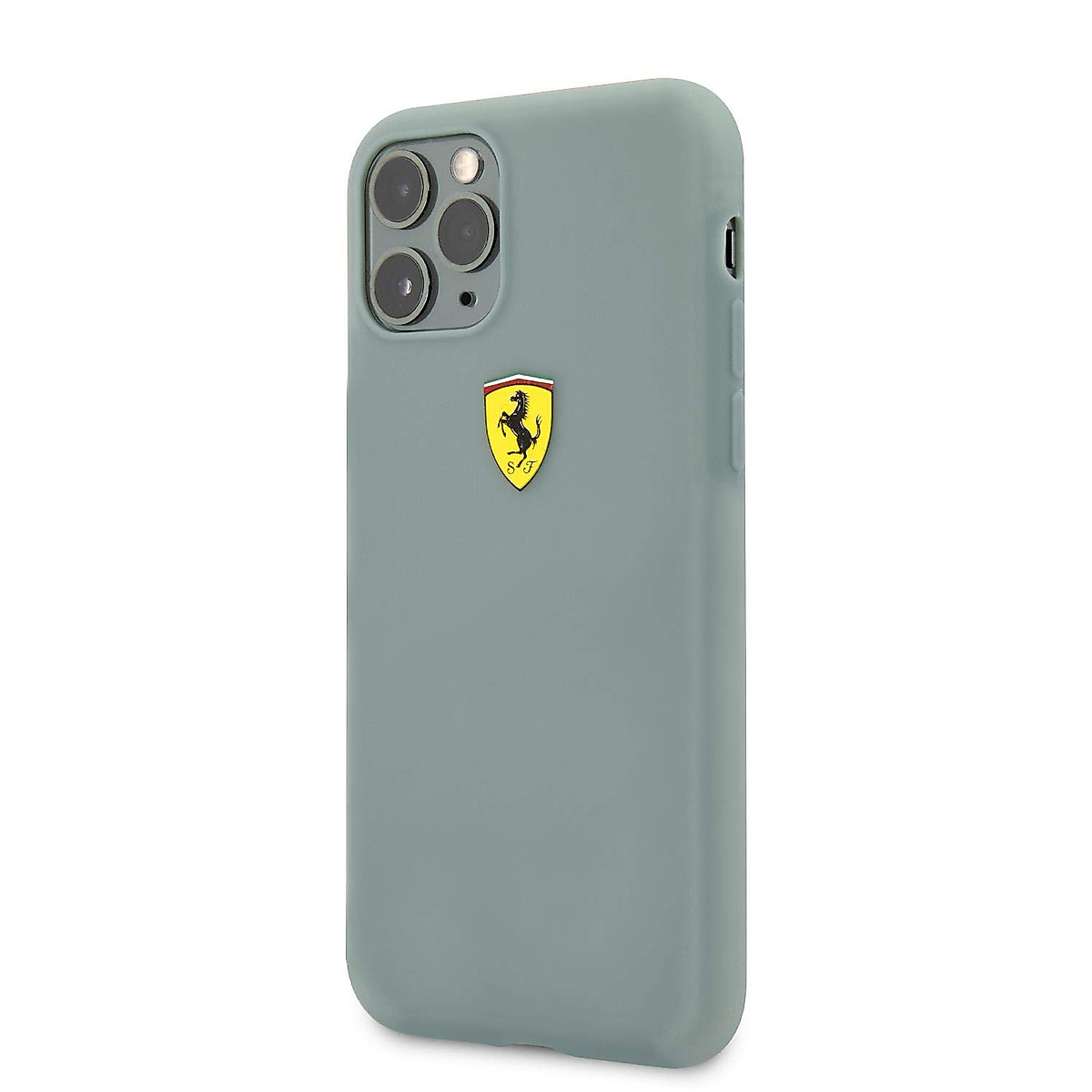 Ferrari Phone Case for iPhone 11 Pro in Green on Track, Silicone Smooth & Anti-Scratch Protective Case with Easy Snap-on, Shock Absorption & Signature Logo