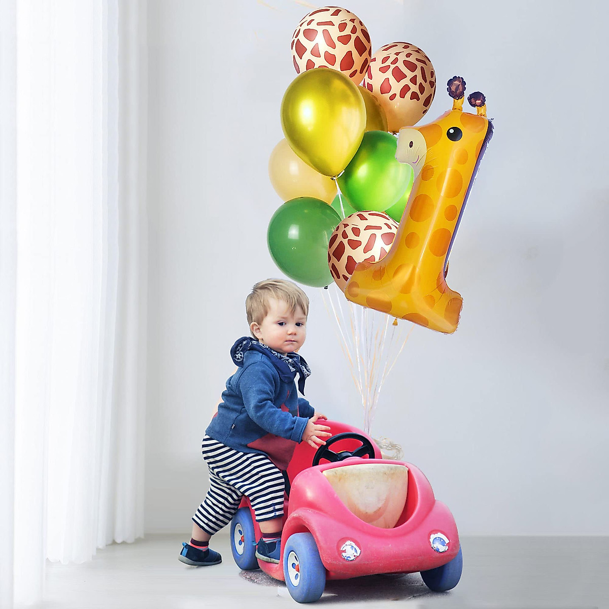 Giraffe Wild One Balloons Safari Animals Ballon 40 Inches Jungle Number 1 Balloons for First Birthday Farm Animal 1st Balloon Party Decorations Supplies Giraffe Baby Large 1 Decor 13Pcs