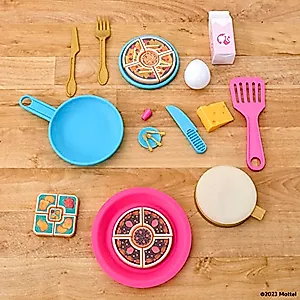 KidKraft Cook with Barbie™ Wooden Play Kitchen with Lights, Sounds, Water-Reveal Food and 30 Accessories