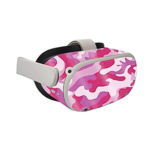 MightySkins Glossy Glitter Skin Compatible with Oculus Quest 2 - Pink Camo | Protective, Durable High-Gloss Glitter Finish | Easy to Apply, Remove, and Change Styles | Made in The USA