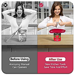 Electric Can Opener, Open Your Cans with A Simple Push of Button, Automatic Can Opener Without A Sharp Edge, Electric Can Openers For Kitchen Elderly Arthritis Patients, Handheld Can opener Electric