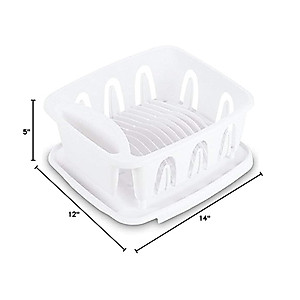 Sterilite 06368004 White Small Ultra Sink Set, (2 Piece)