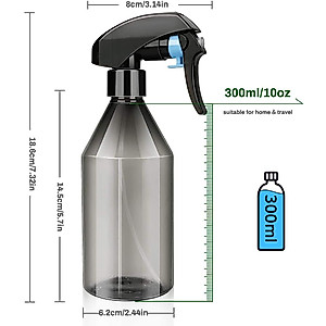 AORAKI Plant Mister Water Spray Bottle - Fine Mist Spray Bottle for Flowers, Plants, Gardening, Cleaning Solutions - 10oz, Plastic